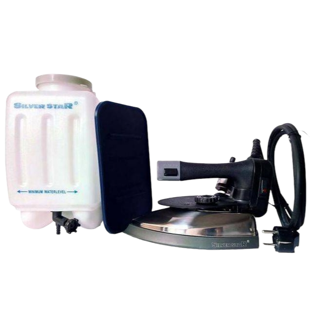 SILVER STAR COMMERCIAL STEAM IRON BOTTLE PRESS GRAVITY IRON – electrorignal