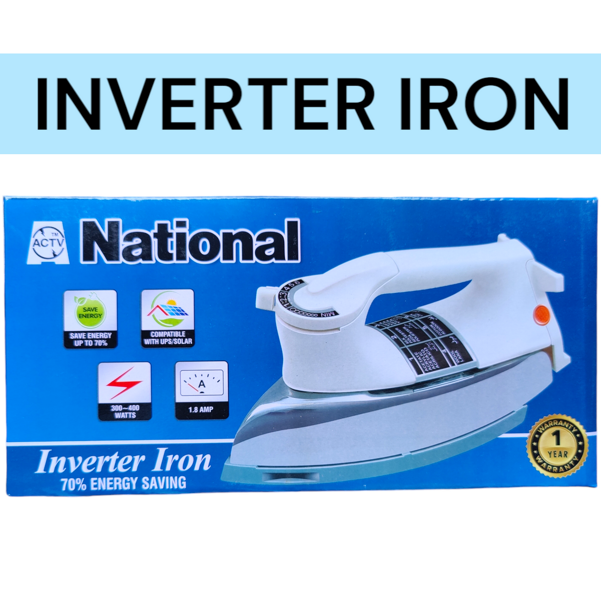 ELECTRIC INVERTER DRY IRON 400 WATTS UPS/SOLAR WORKING– electrorignal